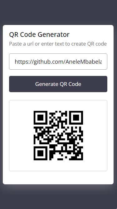 GitHub AneleMbabela Qr Code Generator Qr Code Generator