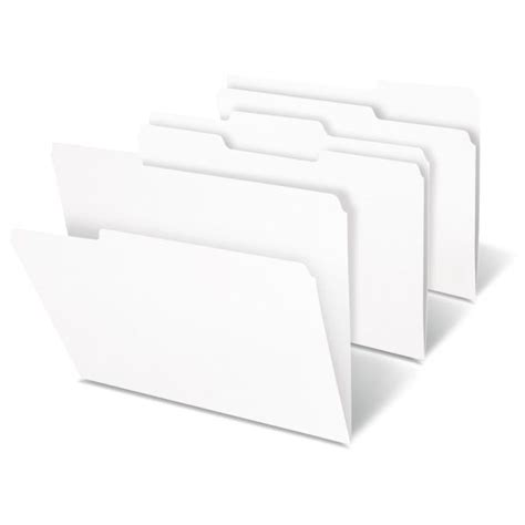 file folders 1 3 cut letter size white box of 100 folders