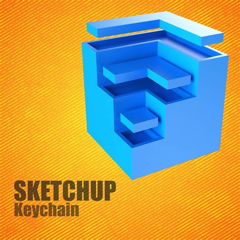 Free Stl File Sketchup Logo Keychain・3d Printing Template To Download・cults