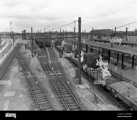 Juvisy Marshalling Yard Photographs Of Marshall Plan Programs Exhibits And Personnel Stock