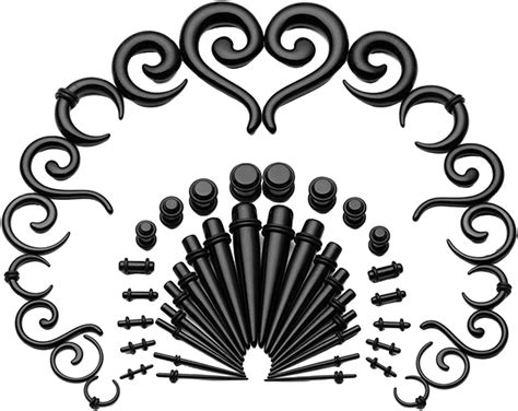 Figt Vaveren 3654 Pieces Acrylic Ear Stretching Kit Stretchers Set 14g