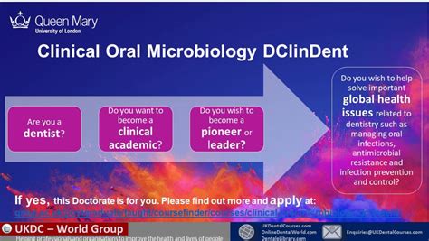 Clinical Oral Microbiology Doctorate Programme At Queen Mary University Of London Incorporating