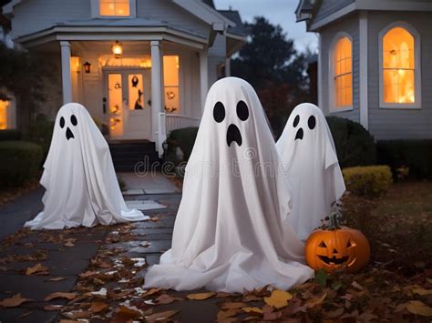 A Happy And Friendly Ghost At Halloween Stock Image Image Of