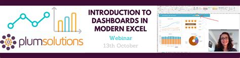 Dashboard Reporting In Modern Excel Live And Online Workshop November 2020 Plum Solutions