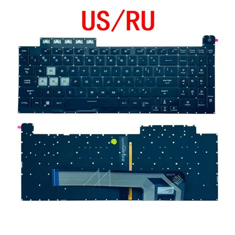 New US Russian Laptop RGB Keyboard For ASUS TUF Gaming F15 FX506 FA506 ...