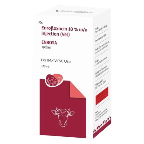 Enrosa Enrofloxacin 10 Injection Packaging Type Box 1 Ml Per 20 Kg Body Weight At ₹ 250 In