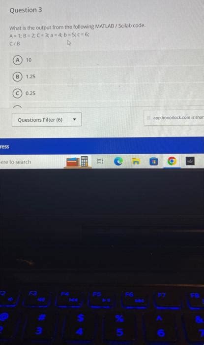 Solved What Is The Output From The Following Matlab Scilab