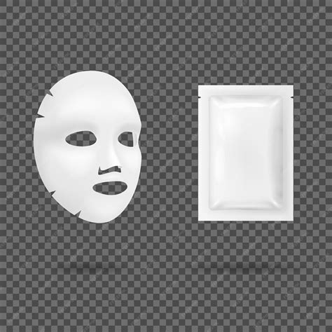 Premium Vector Realistic 3d Detailed White Blank Facial Mask