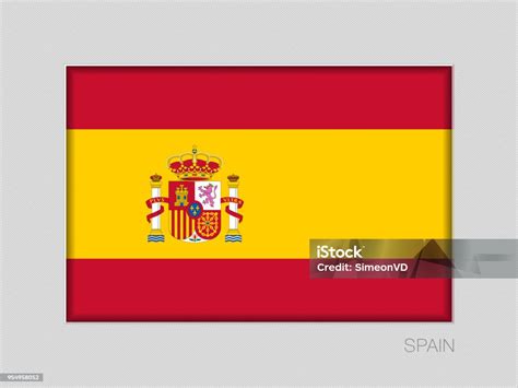스페인의 국기입니다 회색 마분지에 국립 소위 가로 세로 비율 2 3 스페인에 대한 스톡 벡터 아트 및 기타 이미지 스페인 아이콘 세트 0명 Istock