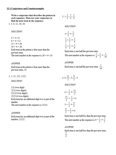 12 1 Conjectures And Counterexamples Pdf Conjecture Perpendicular