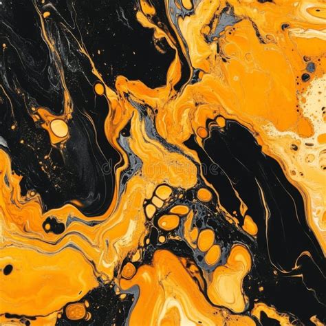 Vibrant Orange And Black Marble Texture With Fluid Patterns Stock Image Image Of Detail Vivid
