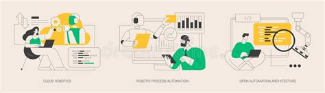 Computer Science Abstract Concept Vector Illustrations Stock Vector