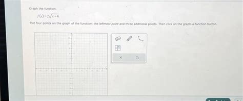 solved graph the function f x 2√x 4 plot four points on