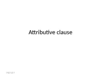 Attributive Clause By Sally S Shop TPT