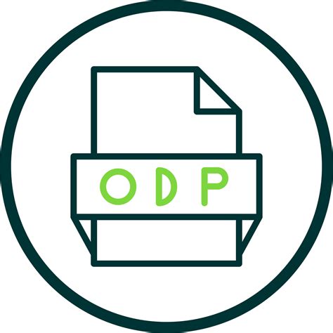 Odp File Format Icon Vector Art At Vecteezy