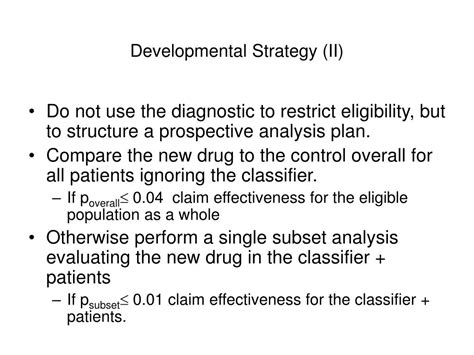 Ppt Predictive Classifiers Based On High Dimensional Data Development And Use In Clinical Trial
