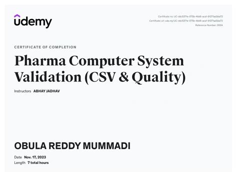 Obula Reddy Mummadi On Linkedin Successfully Completed Csv
