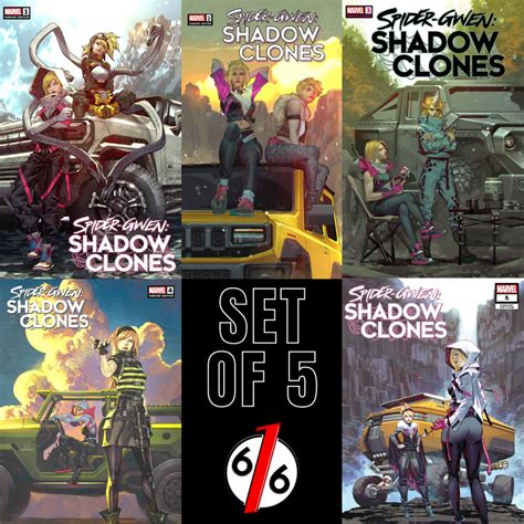 Spider Gwen Shadow Clones 1 5 Kael Ngu Trade Dress Variant Set Of 5