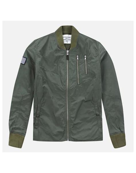 카키 V스티치 항공 점퍼