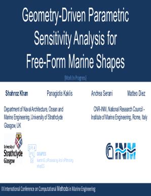 Fillable Online Geometry Driven Parametric Sensitivity Analysis For Free Form Marine Shapes Fax
