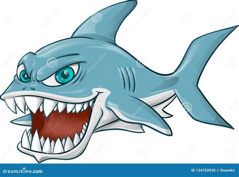 Angry Cartoon Shark