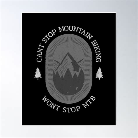 Dopaprint Unframed Paper Poster Bloom Theory Cant Stop Mountain Biking