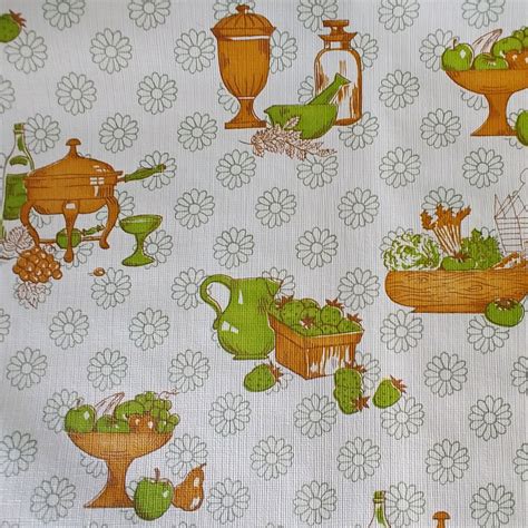 Retro 1970s Kitchen Wallpaper Sample Set Kitchen Theme Vinyl Etsy