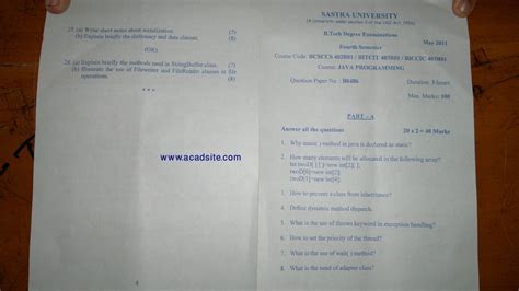 Java Question Paper
