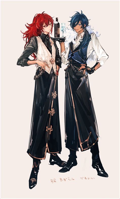 Diluc And Kaeya Genshin Impact Drawn By Ayano Katou Danbooru