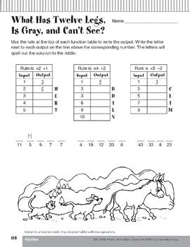 Function Table With Two Operations By Evan Moor Educational Publishers