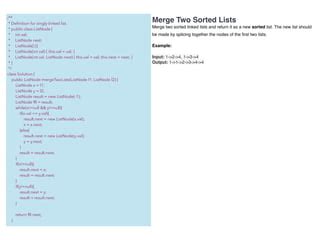 Linked List Leetcode Easy Collections Interview Questions Java PPT