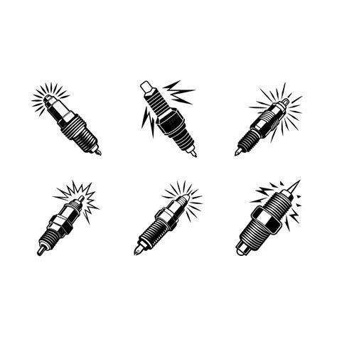 Spark Plug Generative Ai Vector Amp Linocut Silhouette Design Premium Ai Generated Vector