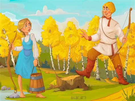 Иллюстрация Настенька и Иван