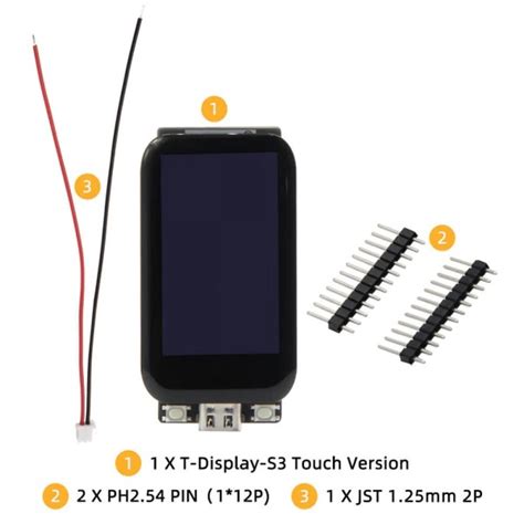 buy lilygo t display s3 esp32 s3 1 9inch touch screen lcd display wifi