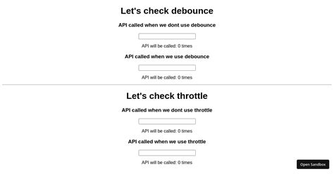 Debounce And Throttle Codesandbox