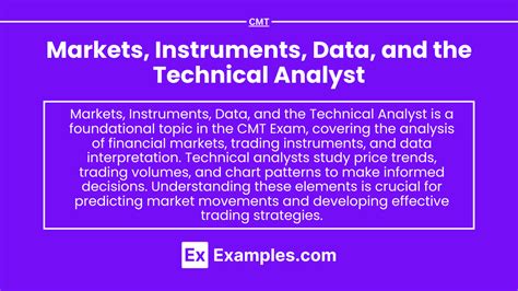 Markets Instruments Data And The Technical Analyst Notes And Practice
