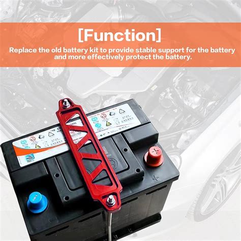 Car Battery Carrier Strap Car Battery Fasten Bracket Holder Aluminum