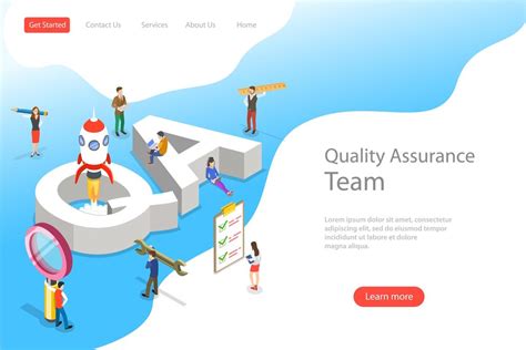 Premium Vector Isometric Flat Vector Landing Page Template Of Qa Quality Assurance Software