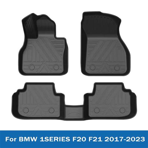 Bmw 1 시리즈 F20 F21 2017 2023용 고무 자동차 바닥 매트 모든 날씨 미끄럼 방지 Tpe 액세서리 방수 3d
