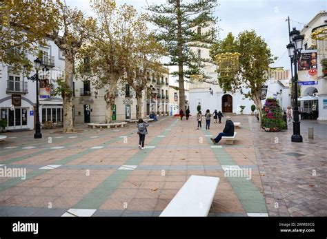 Historic Centre Of Nerja With Bars Restaurants And Typical Shops