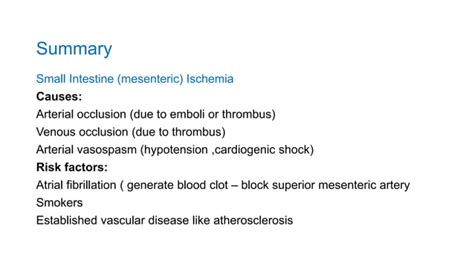 Ischemic Bowel Disease Pptx Digestive Disorders Diseases And Conditions