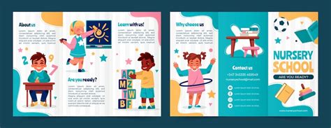 Folleto De La Escuela Infantil Dibujado A Mano Vector Gratis