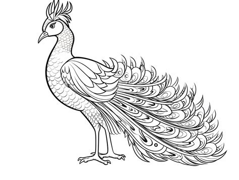 Friendly Peacock Coloring Page Coloring Page