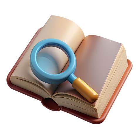 Magnificent Rustic Magnifying Glass Over Open Book Isolated Authentic