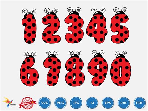 Ladybug Font Svg Ttfalphabet Letters Ttf Bug Pattern Svg Bug Numbers