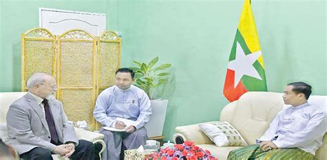 ရုရှား မြန်မာ ချစ်ကြည်ရေးနှင့်ပူးပေါင်းဆောင်ရွက်ရေးအသင်းဥက္ကဋ္ဌ ဦးဆောင်သည့် ကိုယ်စားလှယ်အဖွဲ့ကို