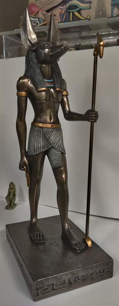 Unique Large Heavy God Anubis Statue Egyptian 16 H Etsy