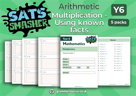 Y6 Sats Smasher Maths Arithmetic Multiplication Using Known