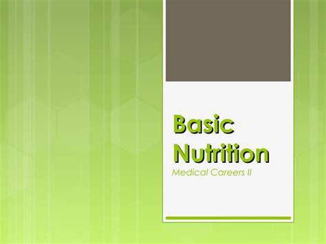 Basic Concepts Of Nutrition Pptx