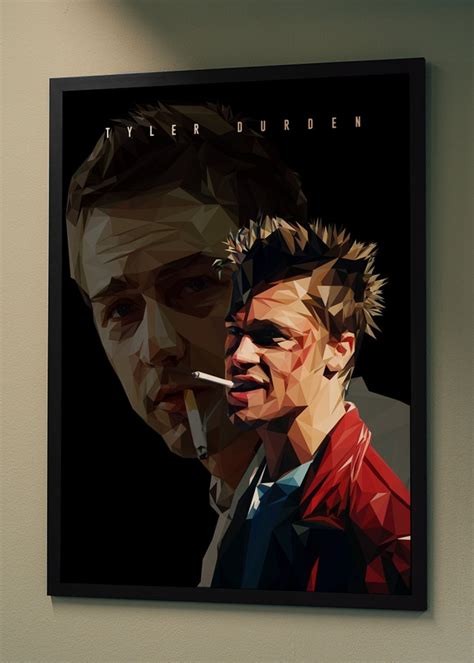 Tyler Durden Fight Club Poster Von Magnificent Art Printler